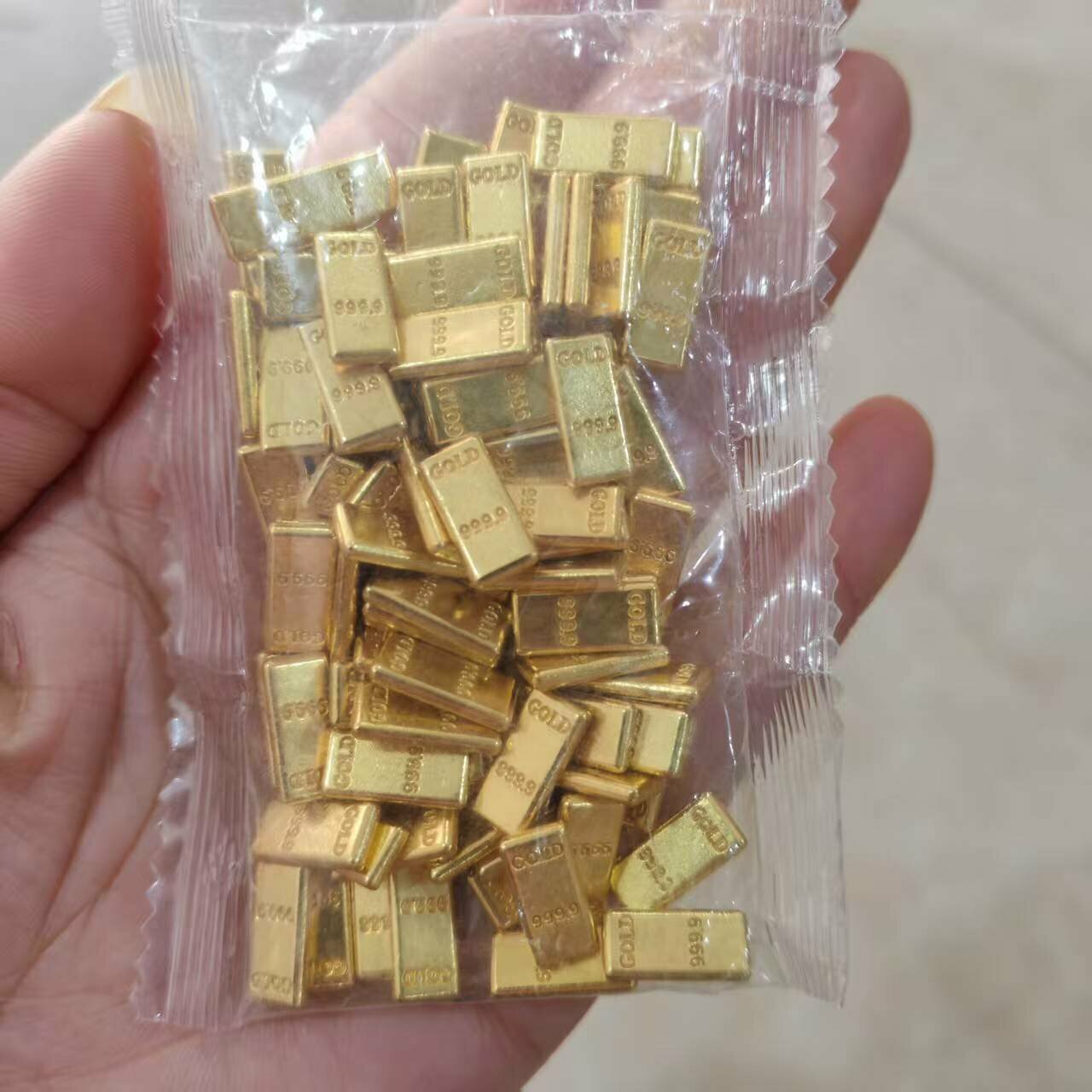 Солидная имитация золота, мини-слиток, золотая пластина, наполнитель для сокровищницы, декор для гостиной, подарок на новоселье, фэн-шуй украшение