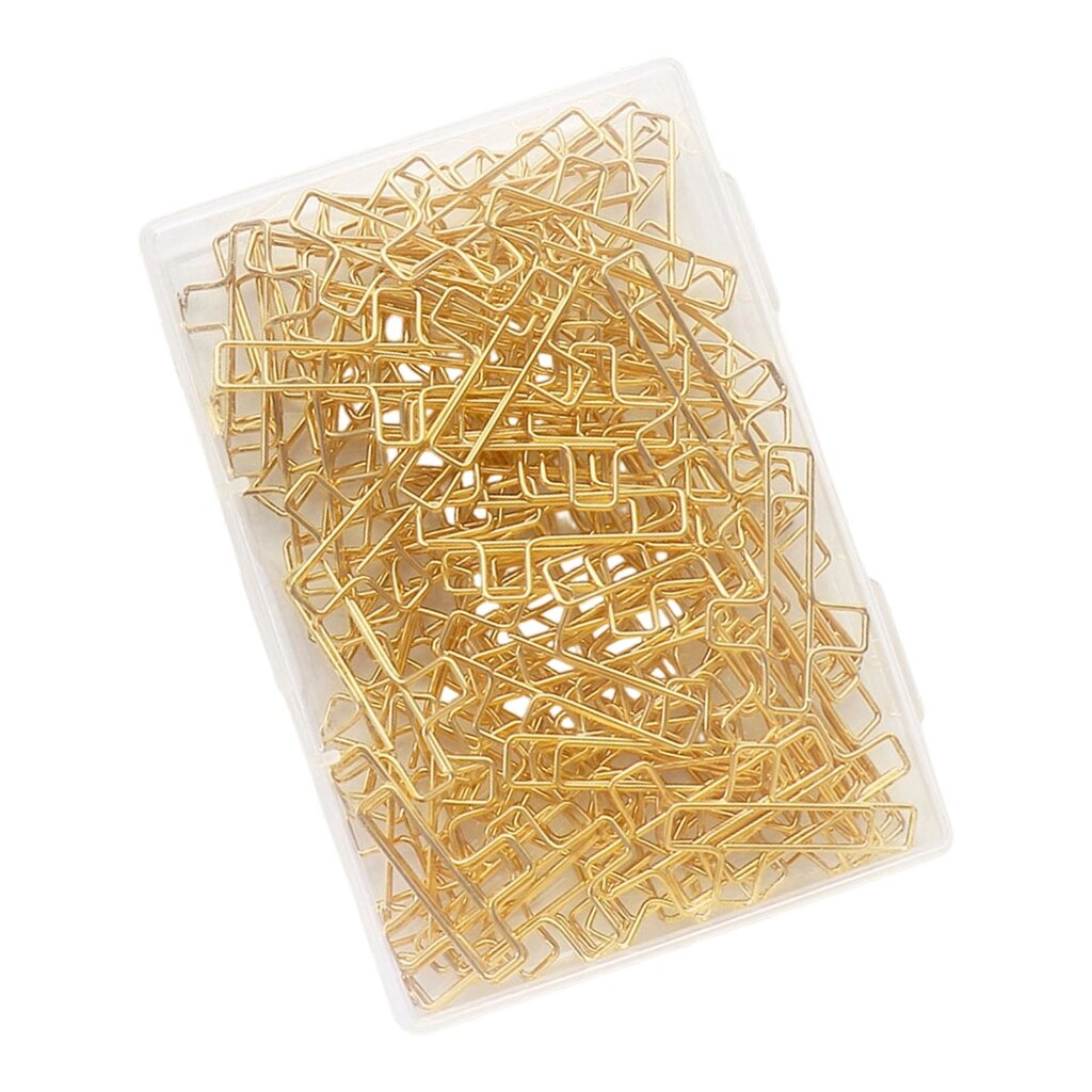 1 коробка из 80 штук, креативные крестообразные скрепки золотого цвета, скрепки специальной формы, мини-закладки-имитация золота