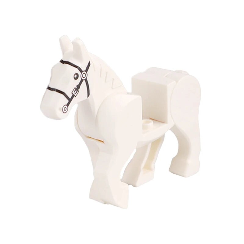 Белый LEGO конь, фигурка животного, B10-13