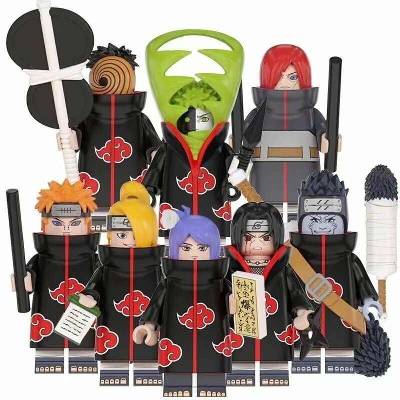 Набор игрушек минифигурки аниме Наруто(Naruto) 8 шт/солдатики для мальчиков набор/аниме фигурки