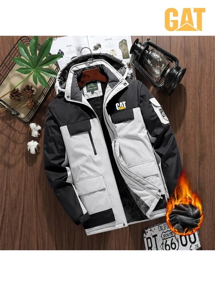 Пуховик Caterpillar Мужская утепленная куртка с капюшоном-водонепроницаемая, для активного отдыха и города