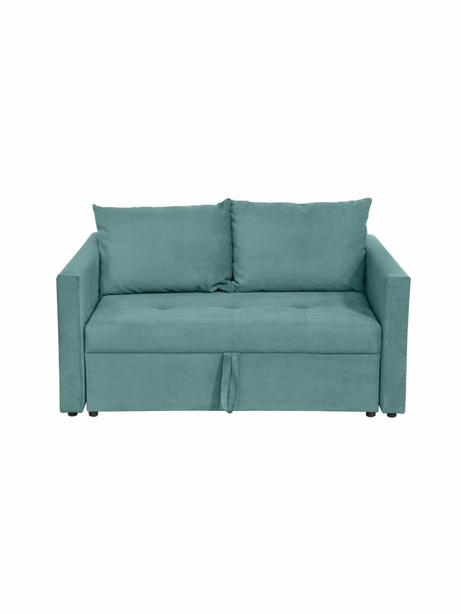 Диван раскладной Сити с подлокотниками 1600 (спальное место 1400*1900), велюр цвет мятный