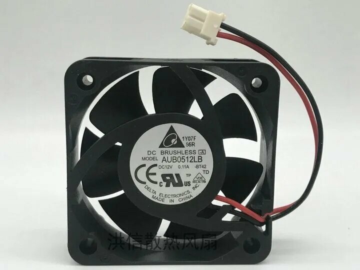Вентилятор Охлаждения Delta AUB0512LB 12V 0.11A 5015 5CM 2pin 50х50х15мм,50mm Бесшумный Вентилятор