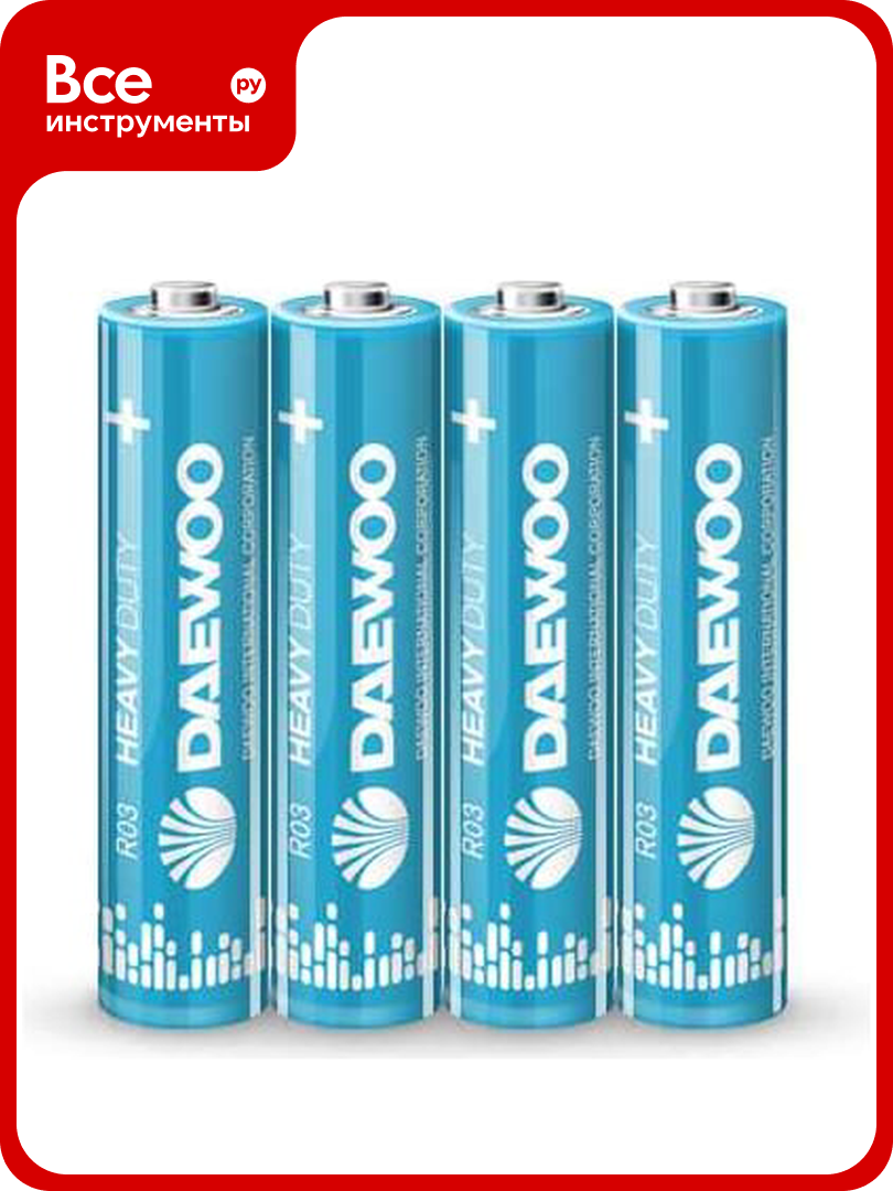 Батарейка Солевой элемент питания DAEWOO AAA/R03 1.5В Heavy Duty 4S (уп.4шт) 5029330