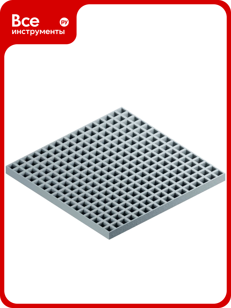 Настил композитный решетчатый Fiberpull стандарт FC ISO 38x38x38 (1220x1800) RAL 7038 FC/ISO/38/38/38/1220/1800/7038