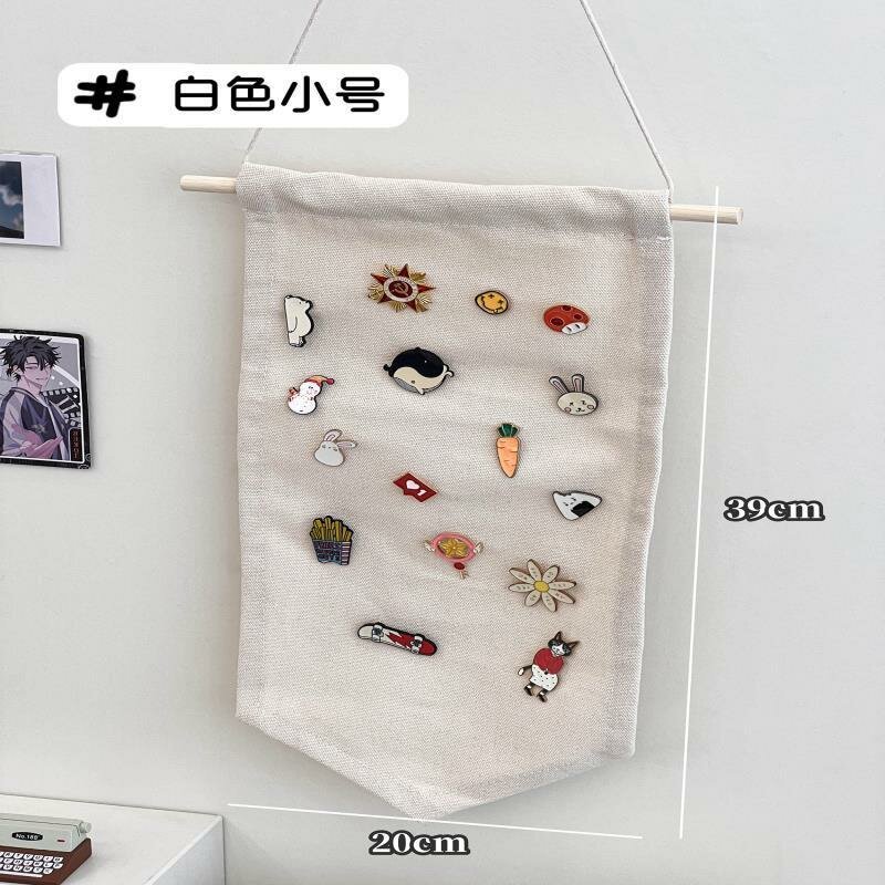 Высококачественная подставка для флага из холста, японский скандинавский стиль, настенный органайзер для значков, кукол и аниме-аксессуаров