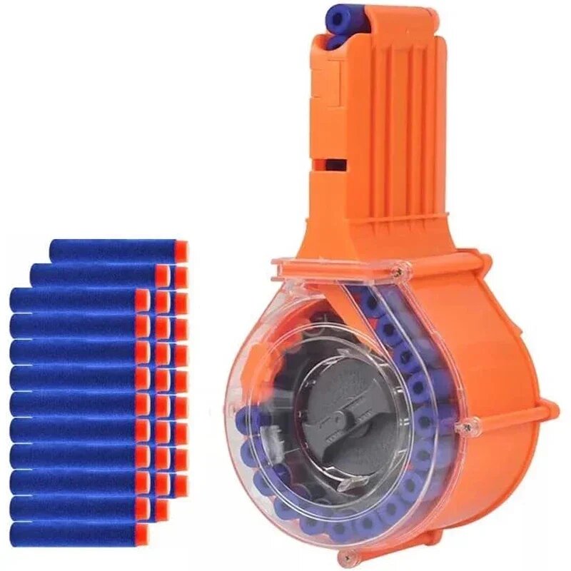 25 барабанных магазинов Nerf N-Strike Elite с 30 дротиками