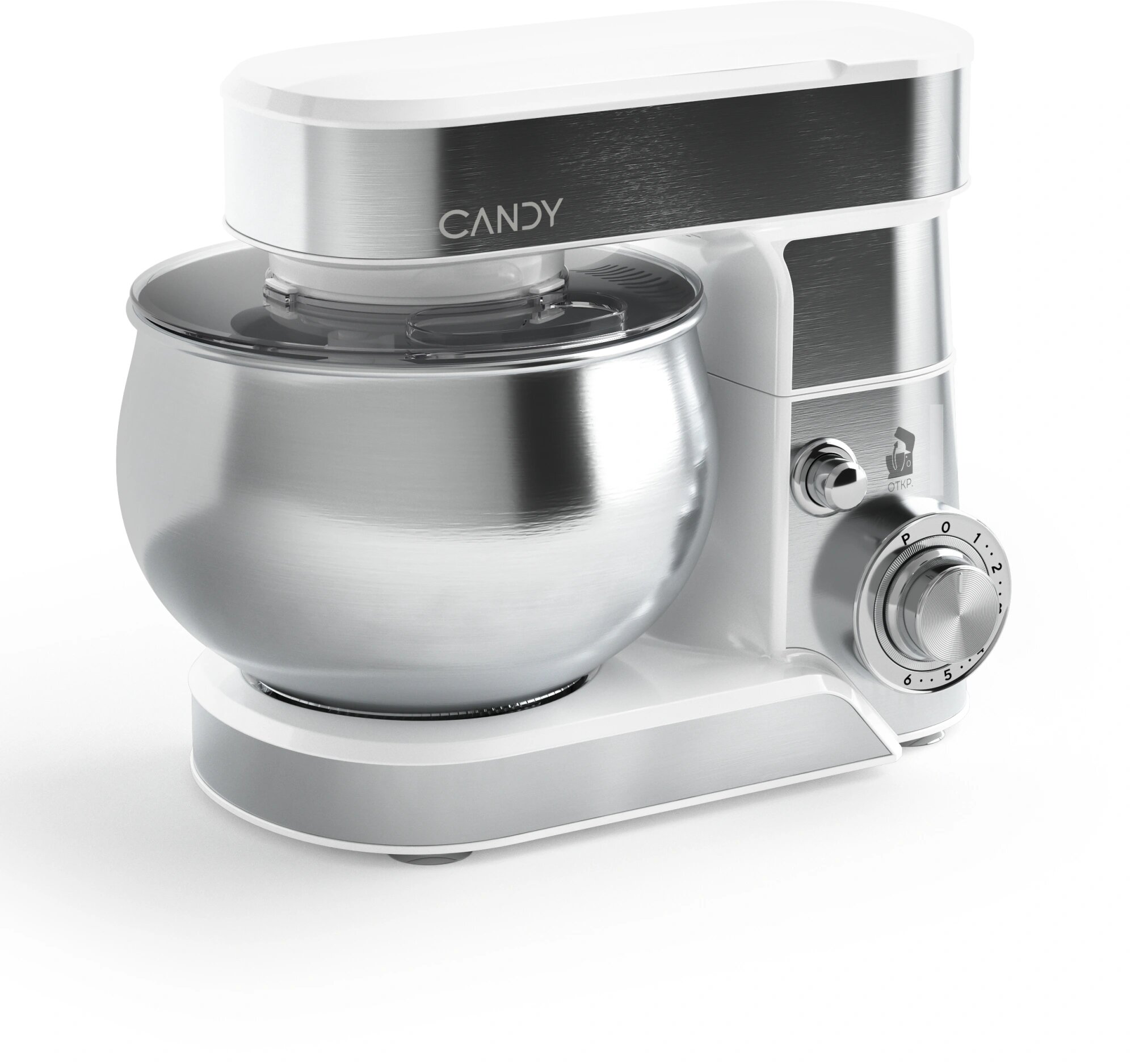 Миксер планетарный Candy CM-501 900Вт серебристый/белый