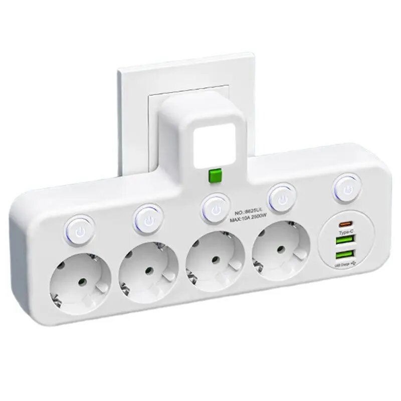 Розетка A01F-EU 4 гнезда с USB Type-C