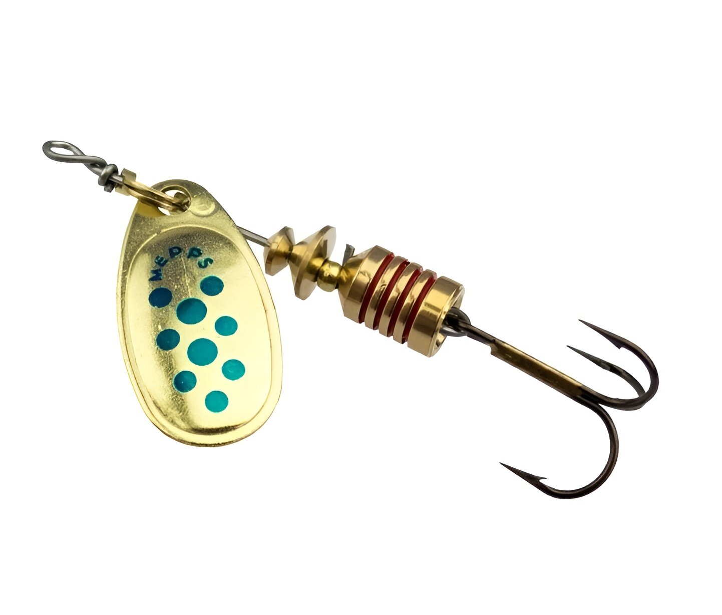 Блесна вращающаяся Mepps COMET PTS, 5, Gold/Blue dots, 1 шт.