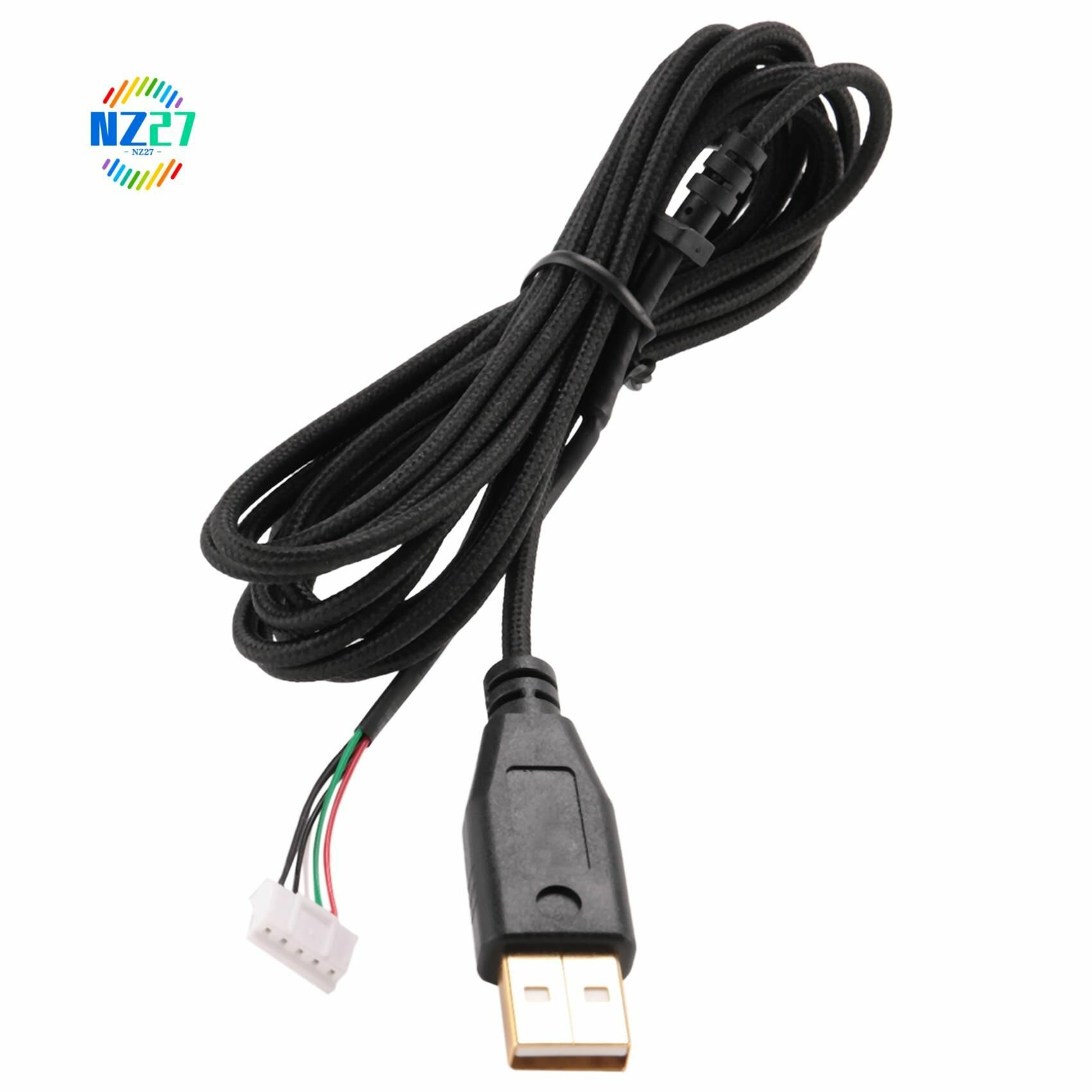 (P S M J) Usb-кабель Мыши линии совместим с Deathadder 2013 прибл. 2,1 м 5 проводов штырей сменная игровая мышь черным золотом