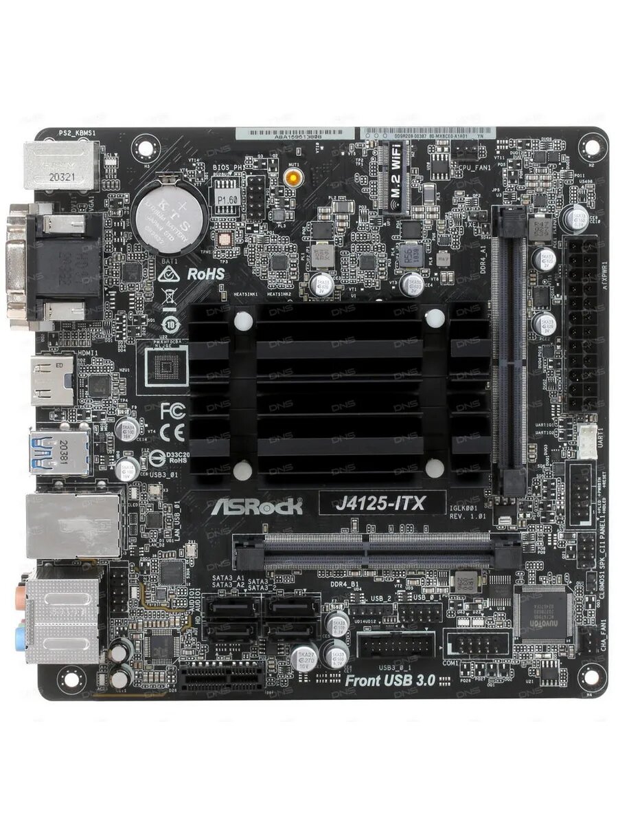 Материнская плата J4125-ITX - FCBGA 1090, DDR4