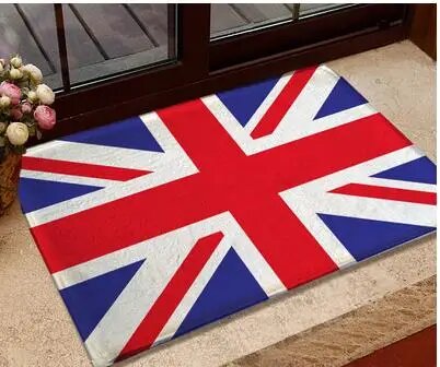 Придверный коврик с рисунком флагов США/Великобритании, из пенополиуретана с эффектом памяти; коврик для ванной комнаты с рисунком флагов Австралии/Канады, 40*60 см, нескользящий.
