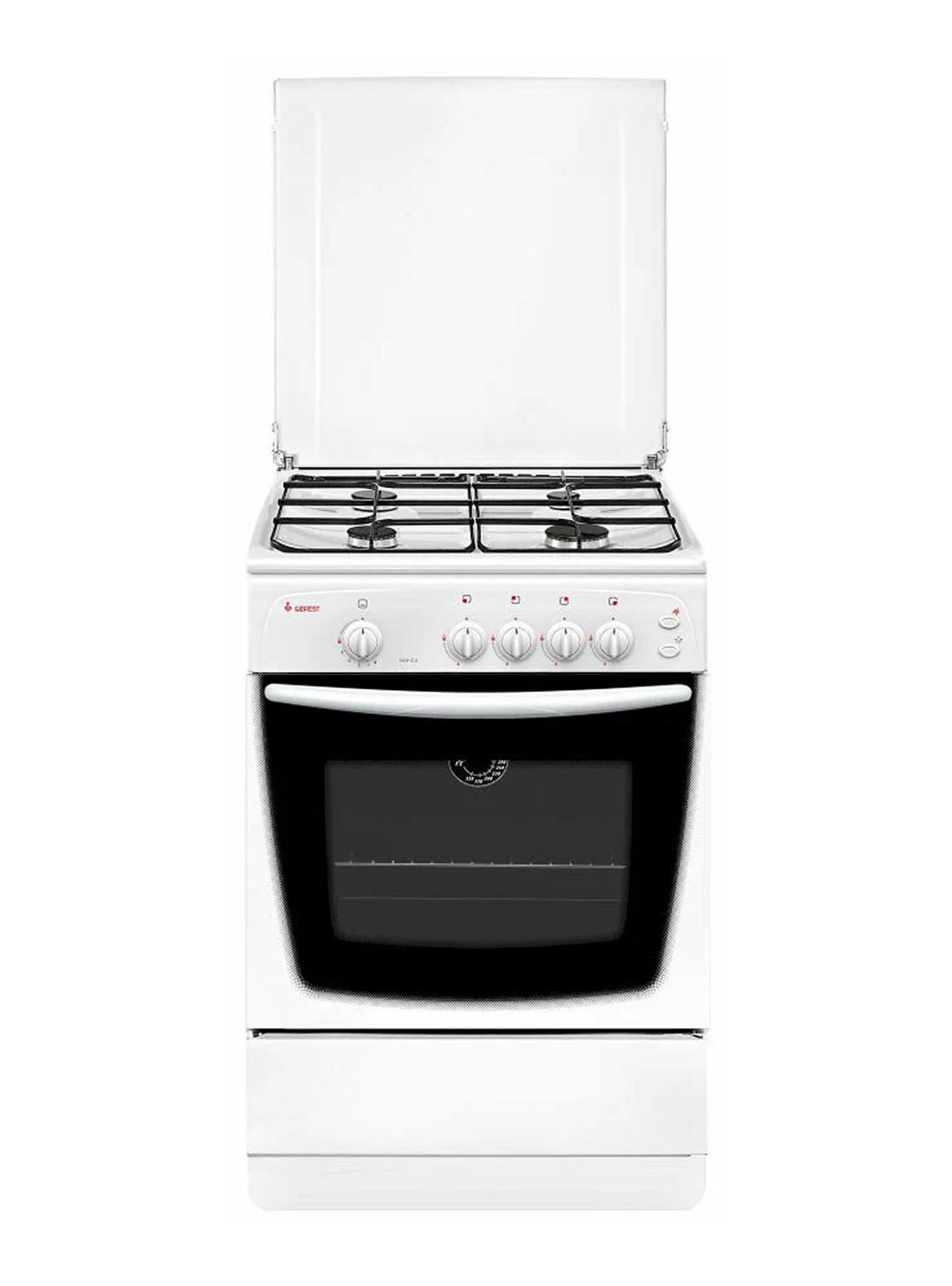 Газовая плита GEFEST 1200-00 С6К33, 4 конфорки, механический электроподжиг, газ-контроль