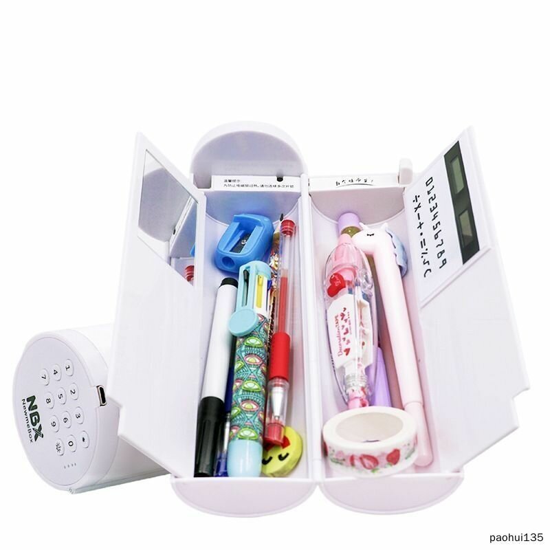 Стильный бестселлер: пенал с кодовым замком, калькулятором, зеркальцем и маркерной доской-