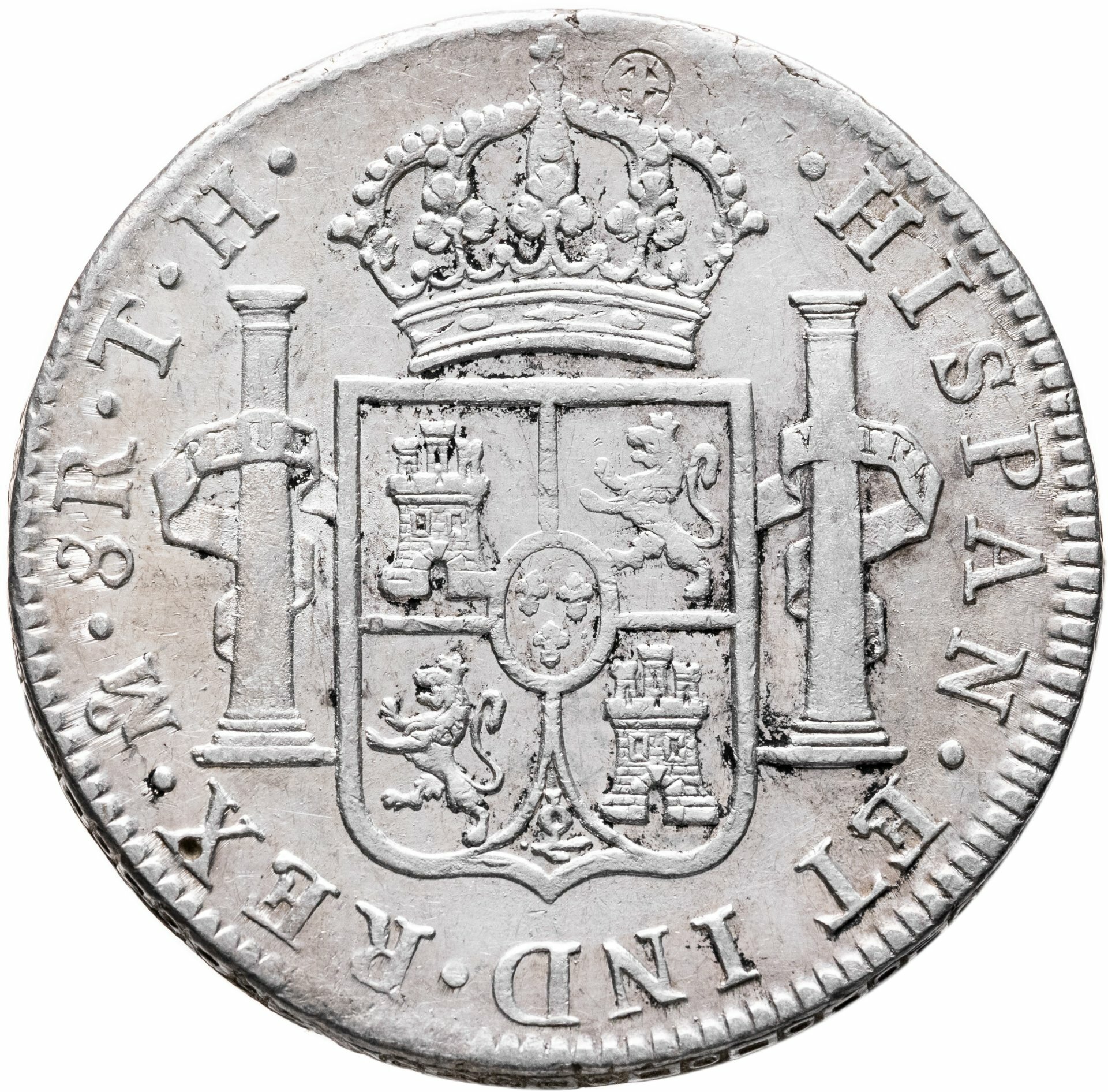 Вице-королевство Новая Испания 8 реалов 1807 Карл IV, Серебро 903, в сохранности VF-XF