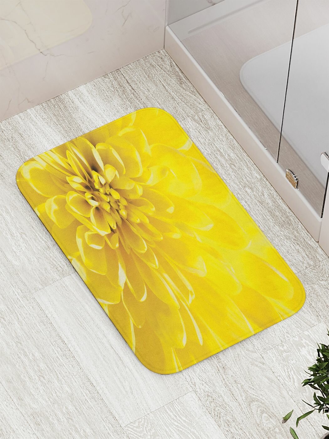 Коврик для ванной комнаты, туалета "Ослепительный цветок" противоскользящий, 52х77 см, JoyArty