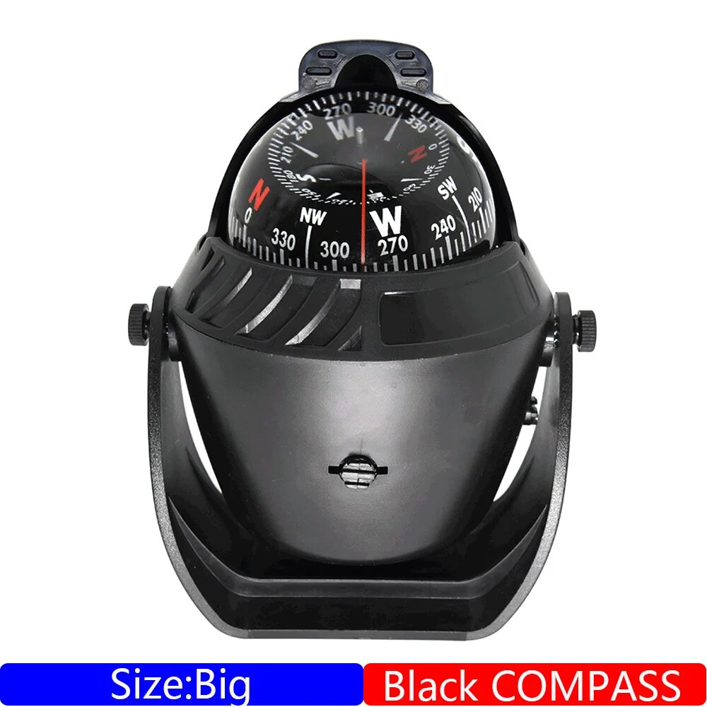 Высокоточный морской поворотный морской компас, морской военный электронный лодка, корабль, автомобиль, компас, светодиодный ночник, автомобиль на заказ big black