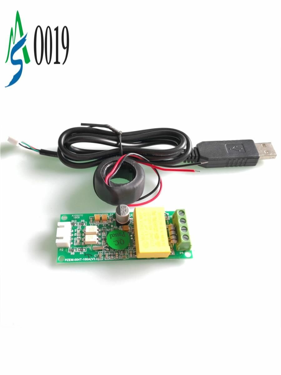 (V F B H) PZEM-004T Однофазный счетчик энергии TTL Modbus AC 220V 100A Напряжение Ток Ватт кВтч Амперметр с CT USB-кабелем