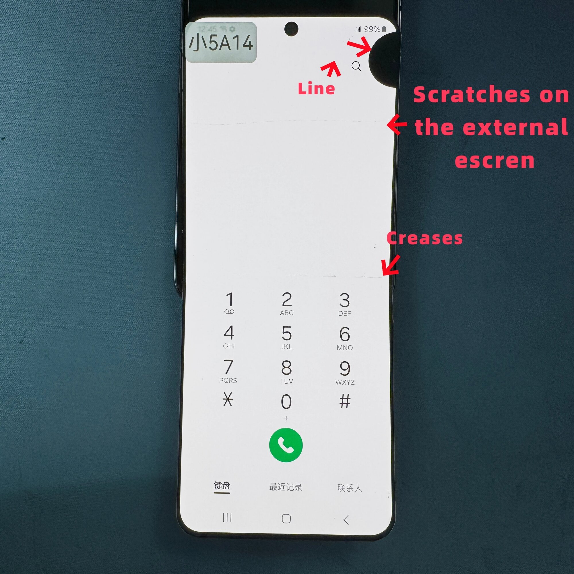 Маленький складной ЖК-дисплей в сборе, подходит для Galaxy Z Flip5 SM-F731U F731B F731D, 100% оригинальный с бортовым экраном A14 No framework