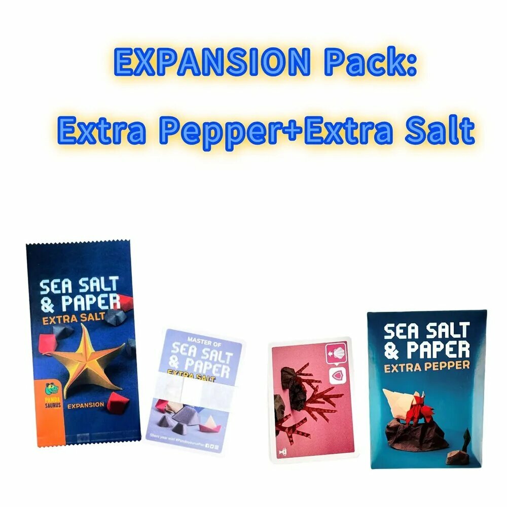 Настольная игра Sea Salt & Paper: Extra Pepper (дополнение). Новейшая версия. Требуется базовая игра. Для рождественских вечеринок.