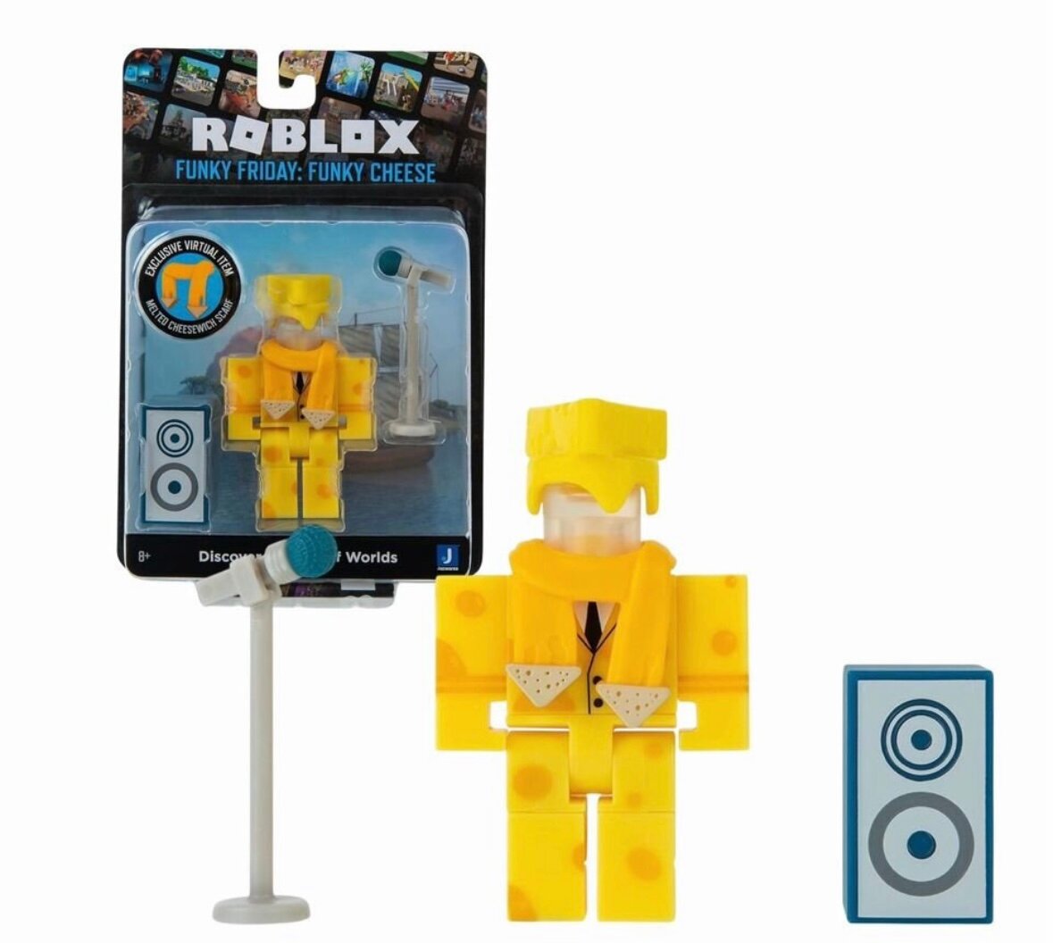 Jazwares Roblox Funky Friday: Funky Cheese Игровой набор Роблокс Городская Икона из Lego555444 - Фигурка, аксессуары + код