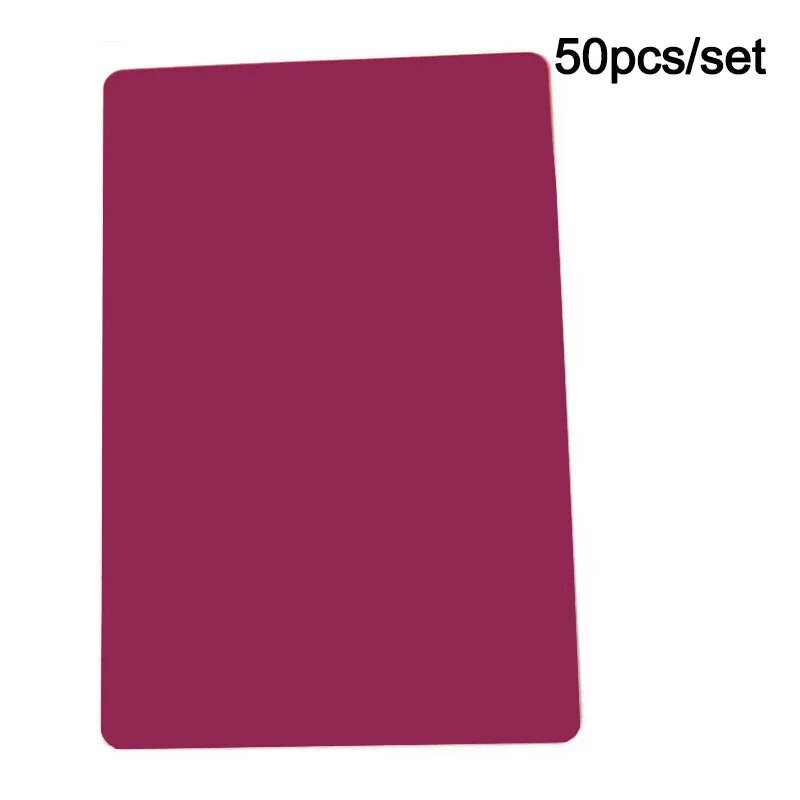 Металлические визитные карточки из алюминия, золотые, 50 шт Бордовый, Pink