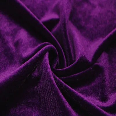 Бархатная велюровая ткань 100% полиэстер Фиолетовый, bright purple