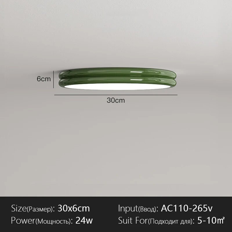 Потолочный светильник LED, Зеленый, 30x6см, Changeable Light