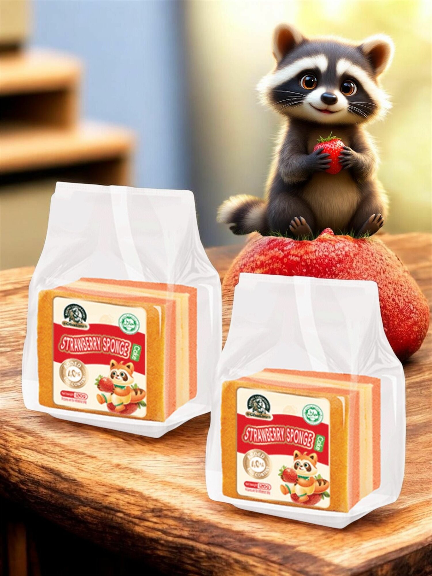 Chalsu Трехслойное пирожное-сэндвич с клубничным вкусом 2 шт х120 гр