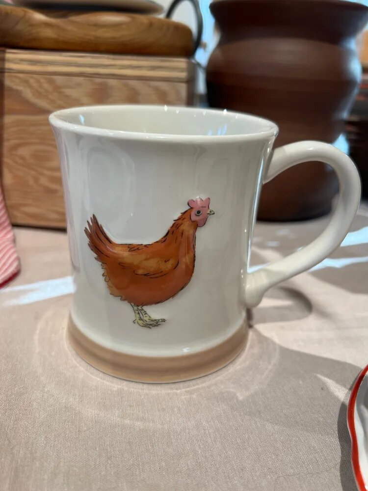 Кружка для чая "Курица", с ручкой, объем 410 мл, Дымов Керамика