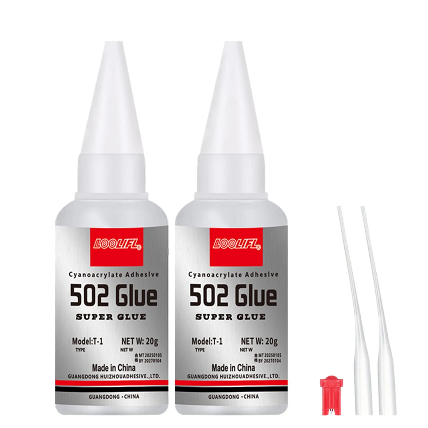 LOOLIFL Суперклей Цианоакрилат AL502-20g-2pcs-kpq