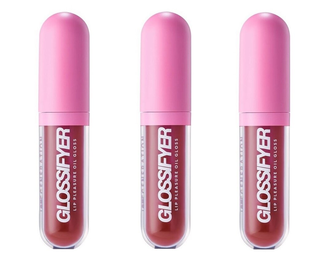 Масло-блеск для губ Love Generation Lip Pleasure Oil Gloss Glossifyer тон 06, коричневый, 3,5 мл - 3 штуки