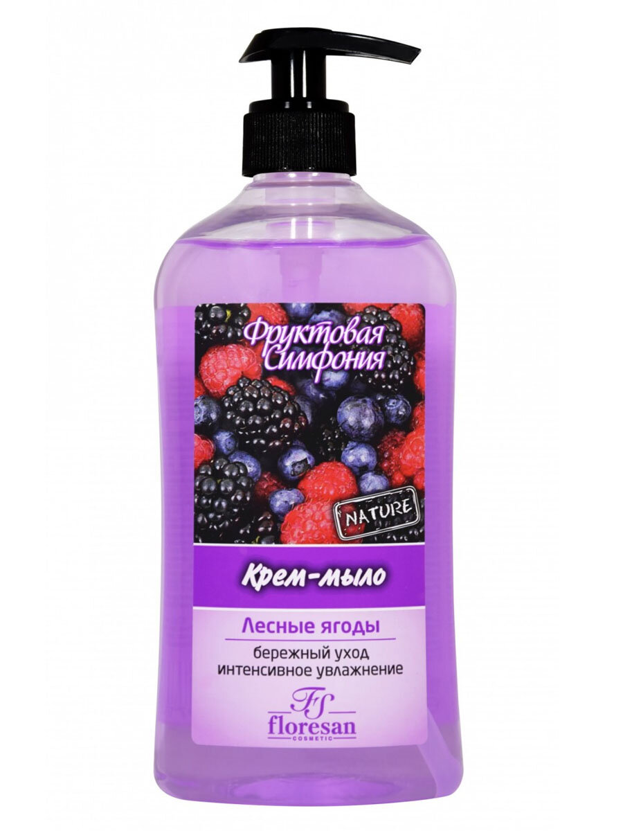 Крем-мыло Floresan жидкое, Лесные ягоды, объем 500 мл (Ф-367)