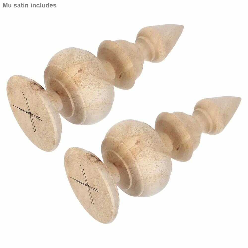 Незаконченные деревянные резные навершия для отделки кроватных стоек и лестничных поручней в комплекте 2 шт