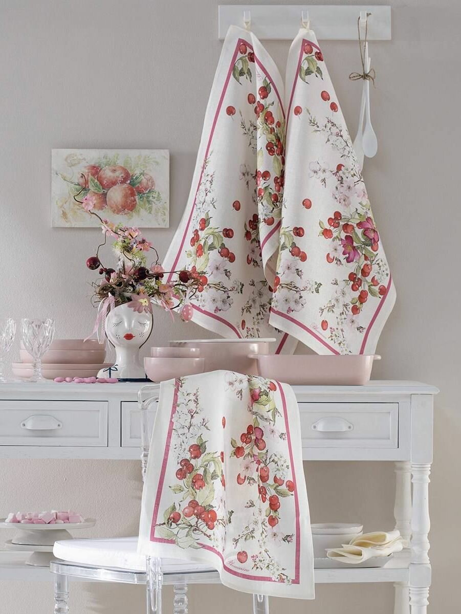 Полотенце Blumarine home collection CILIEGIA кухонное льняное