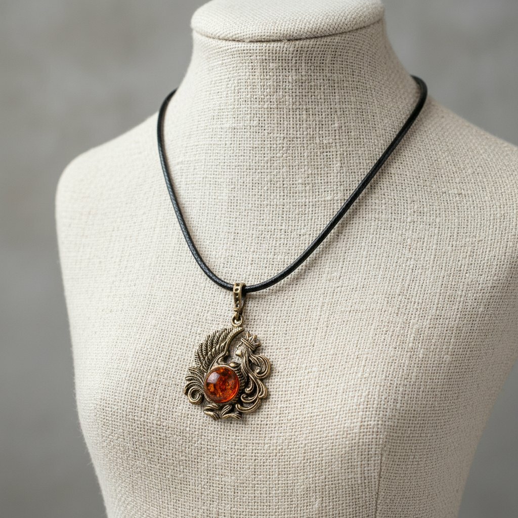 Подвеска, янтарь