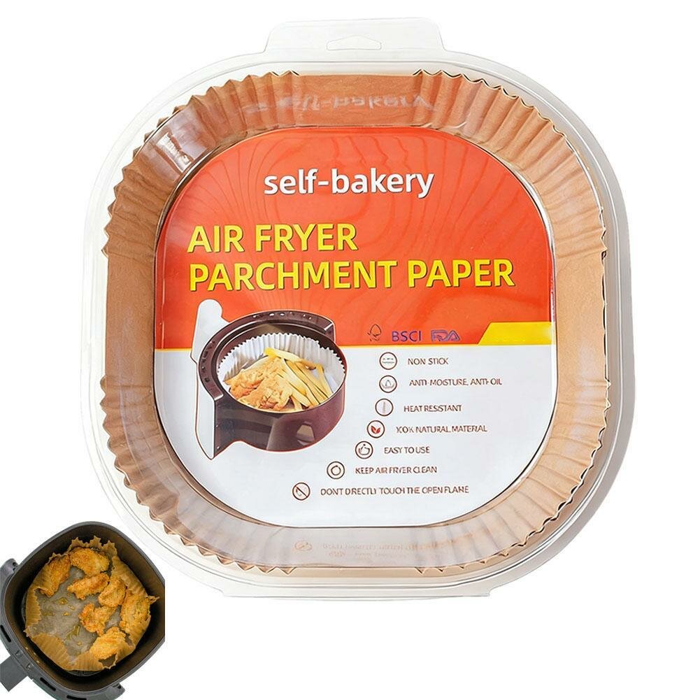 Бумага для аэрогриля,50 шт. пергамент для выпечки, форма для аэрогриля, коричневый