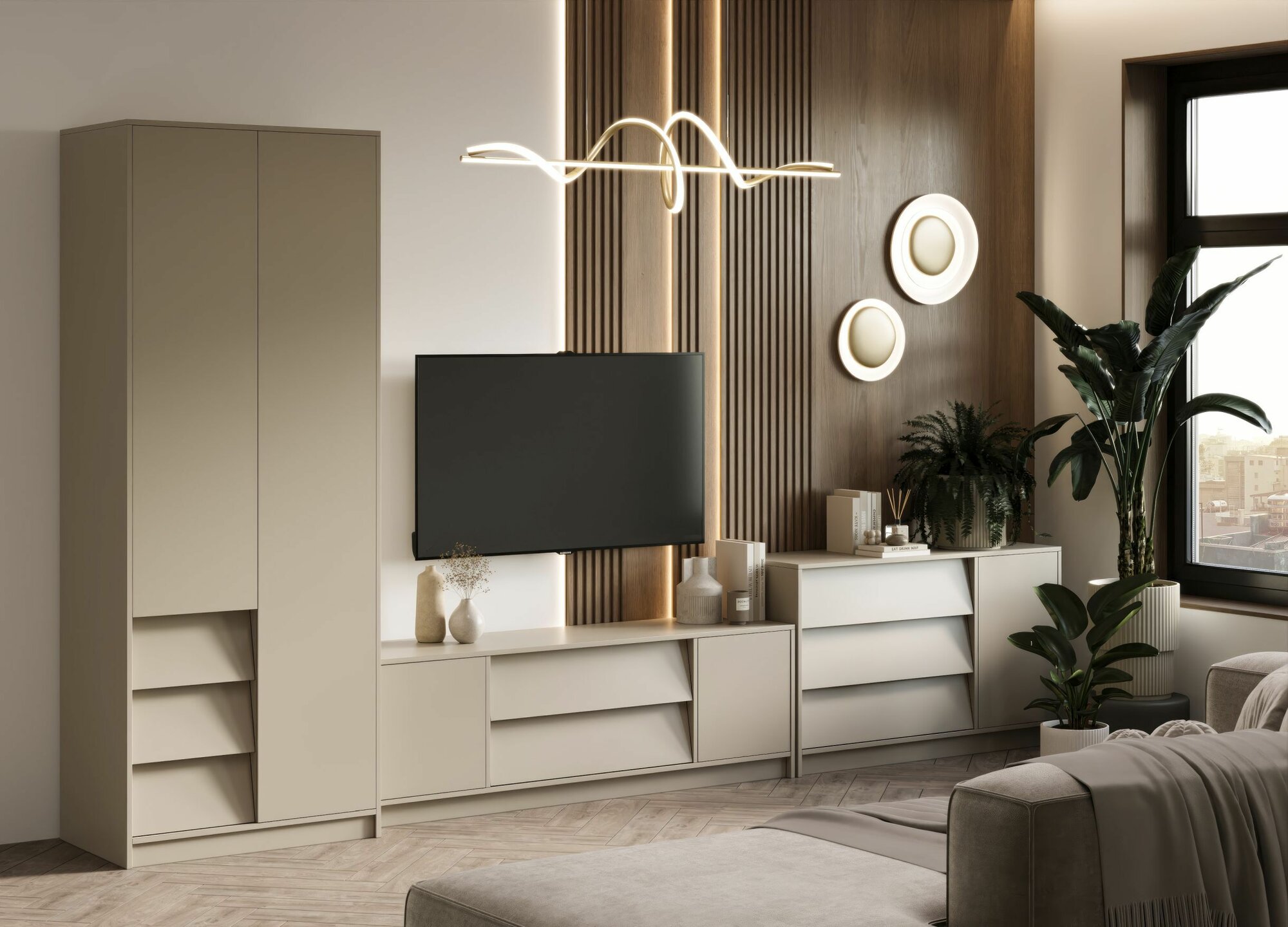 Гостиная "Ева", Дуб Кашемир