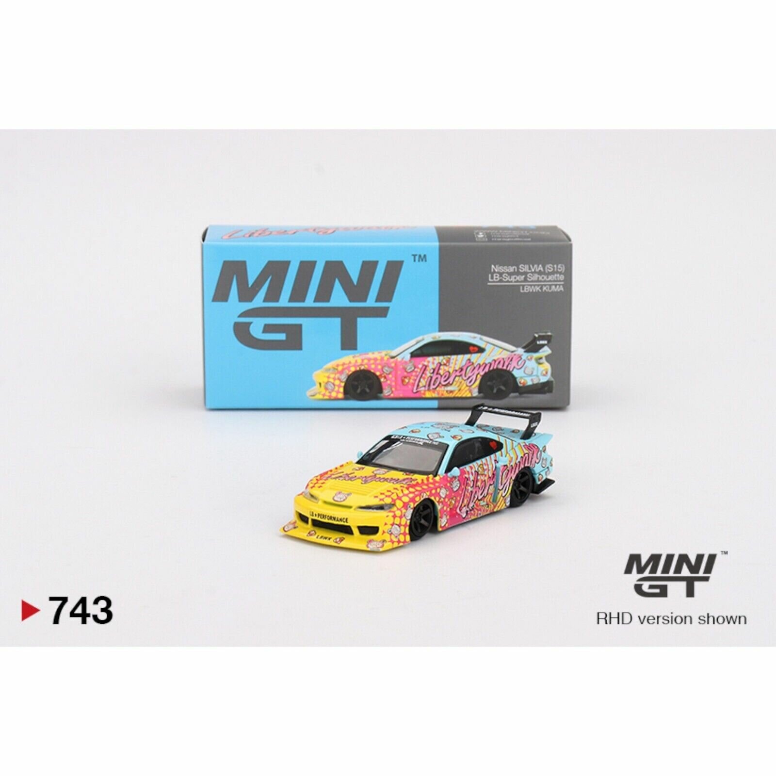 Машинка коллекционная MINI GT 1:64 Nissan Le-Super Sihouette S15 SILVIA LB KUMA 743