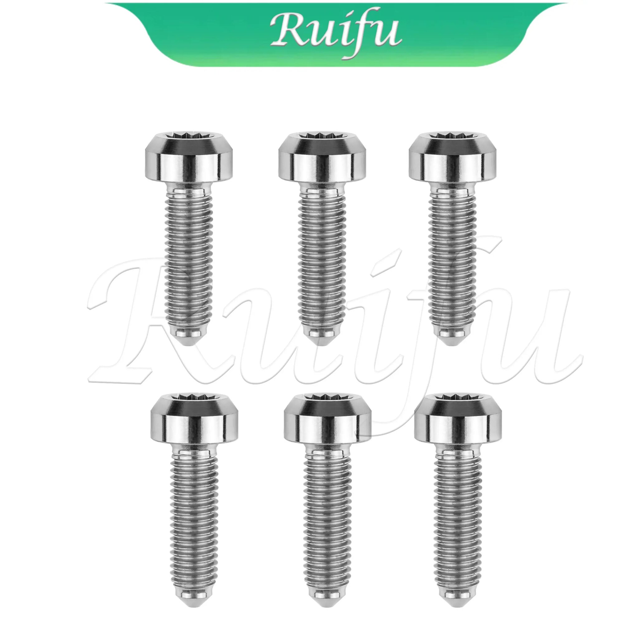 Титановые болты RUIFU 6 шт. M7x24.5мм Titanium 6PCS