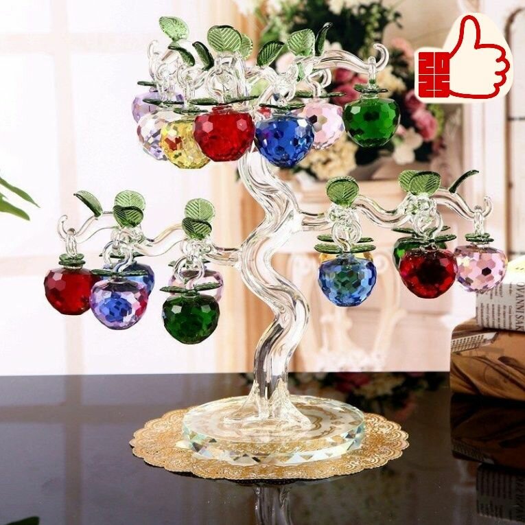 Эксклюзивное дерево для фэншуй: искусственная яблоня из стекла