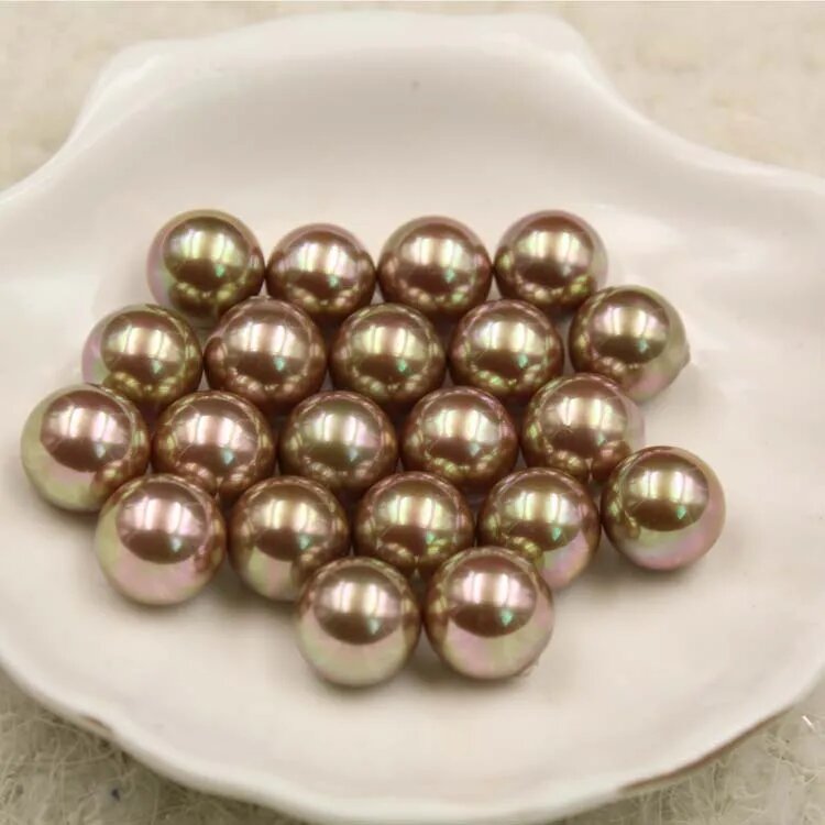 Имитация ракушки Наньян жемчуг 4-16 мм HUAN ER LIN Серебряный, 12mm pcs, Champagne