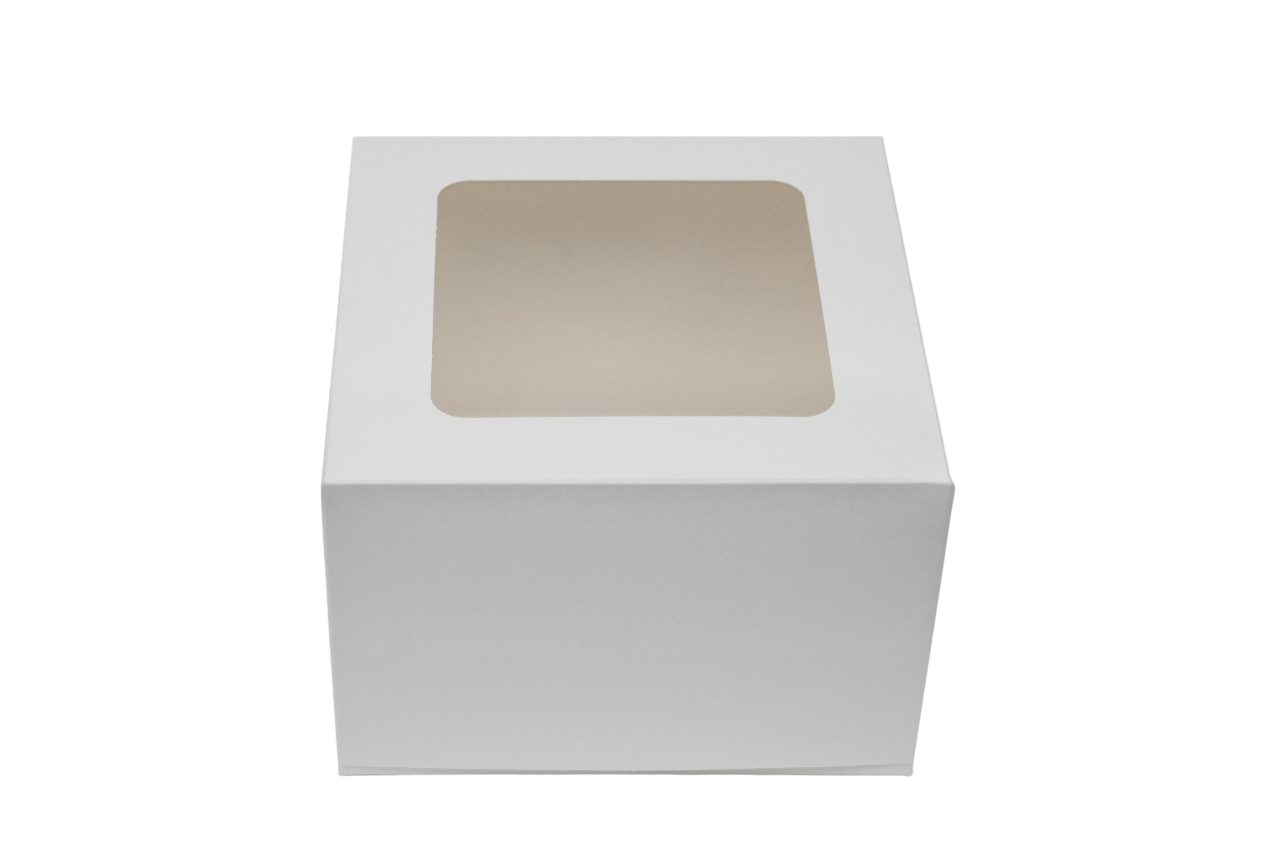 Коробка для пирожного 110*110*110мм с окном, 5 шт.