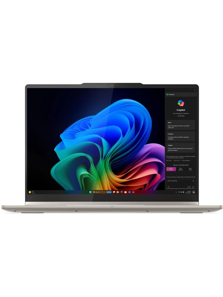 Ноутбук Lenovo Yoga 7 14AKP10 Ryzen AI 5 340/24Gb/SSD1Tb/840M/14"/OLED/Touch/WUXGA/noOS/beige