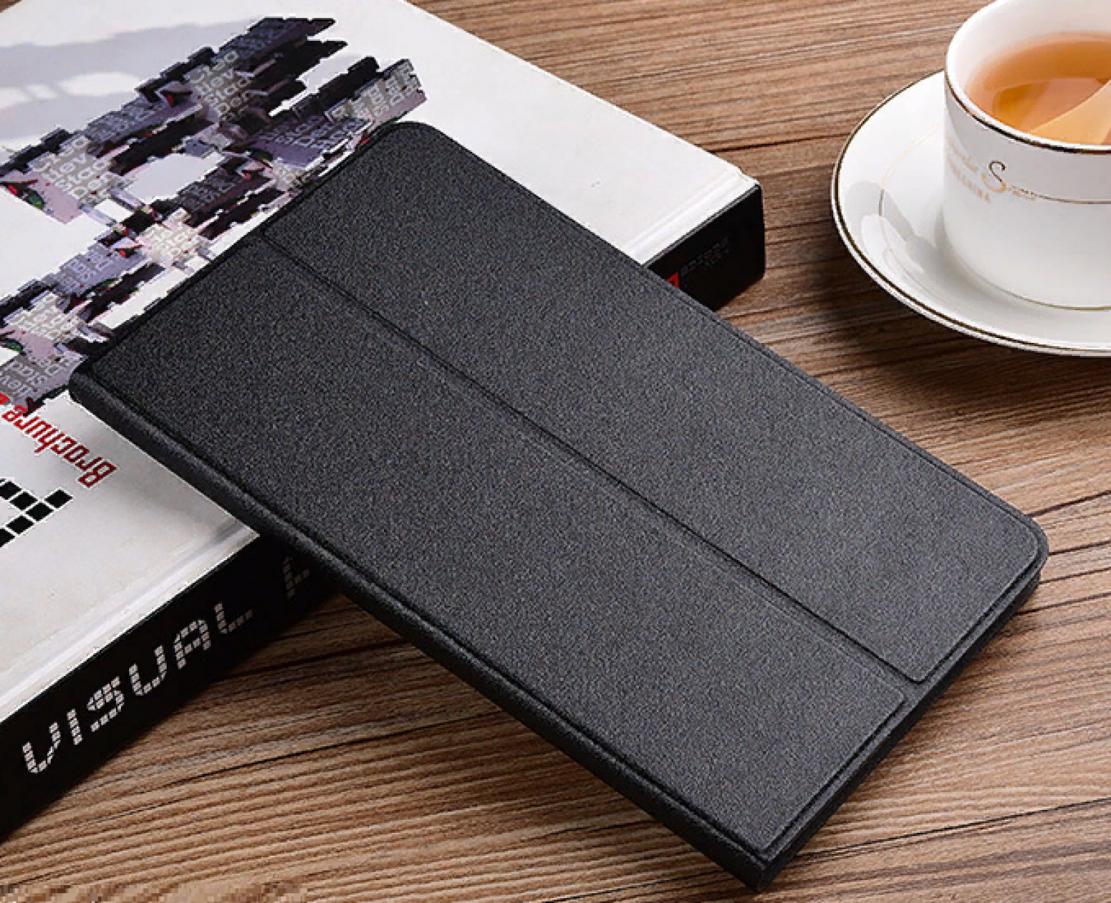 Чехол-книжка MyPads для Xiaomi Mi Pad 4 Plus с мульти-подставкой на металлической основе черный