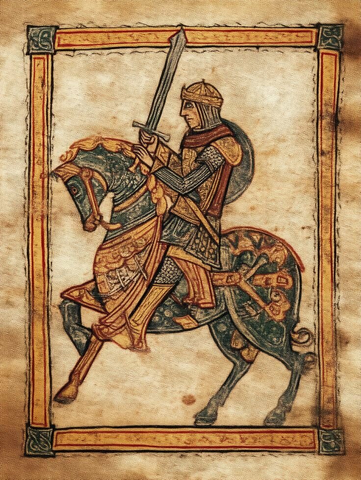 Постер А4. Рыцарство. Средневековый рыцарь