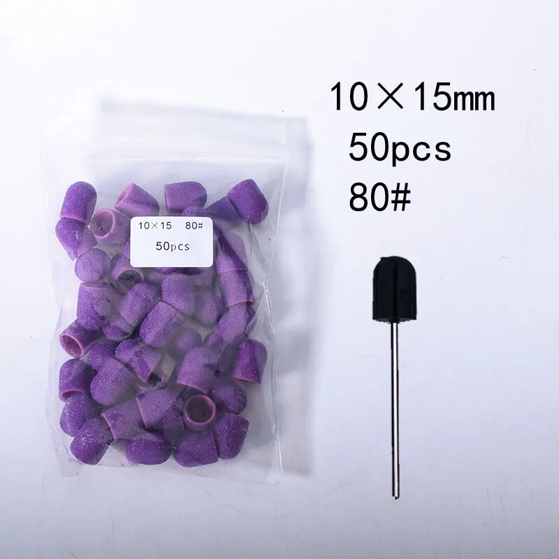 Насадки для маникюрного сверла 10x15 80-Purple, 50 шт