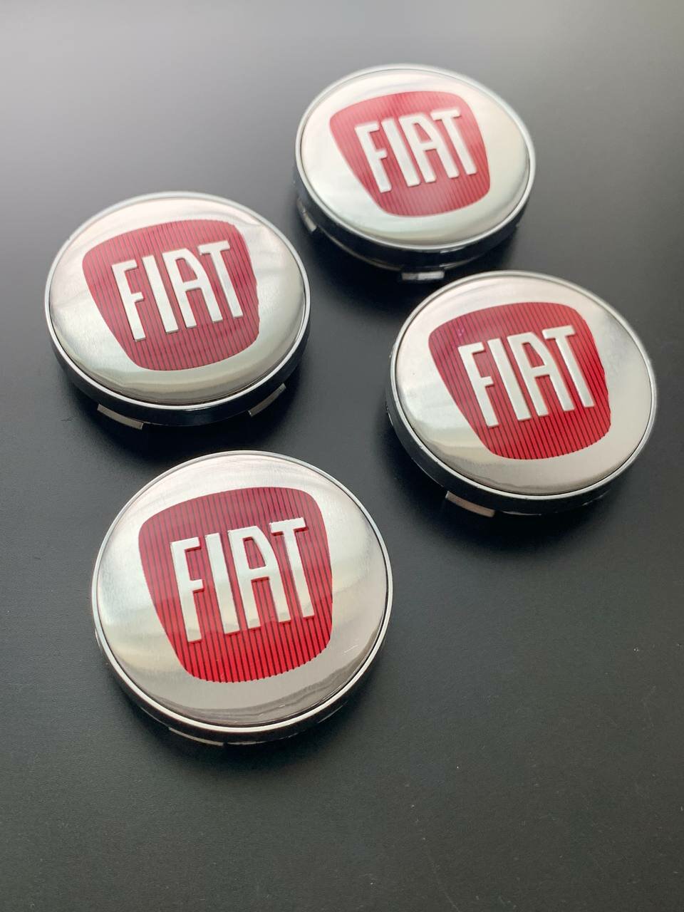 Колпак ступицы для колеса Фиат 60/56мм 4шт. Заглушки на диски Fiat 60мм хром