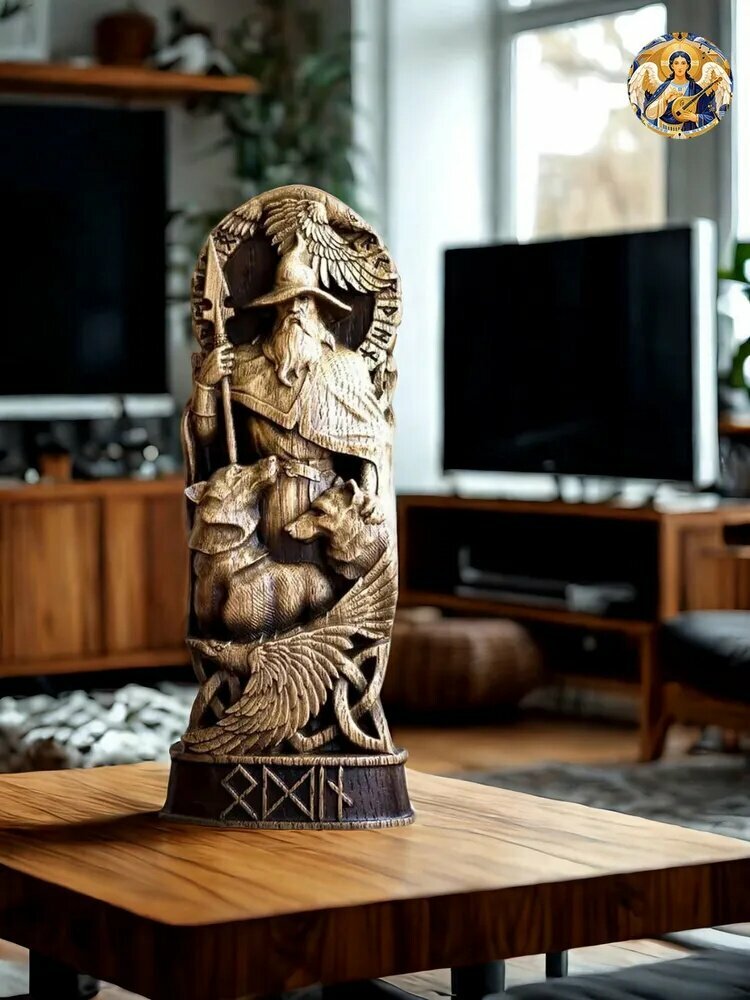 Фигурка декоративная Статуя Одина, высота 22 см, длина 10 см